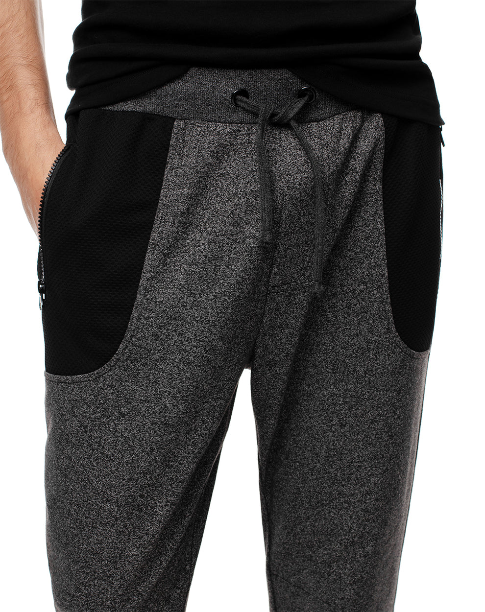 Jogger Relaxed Fit Tiro Medio Gris Jaspe para Hombre | Gef