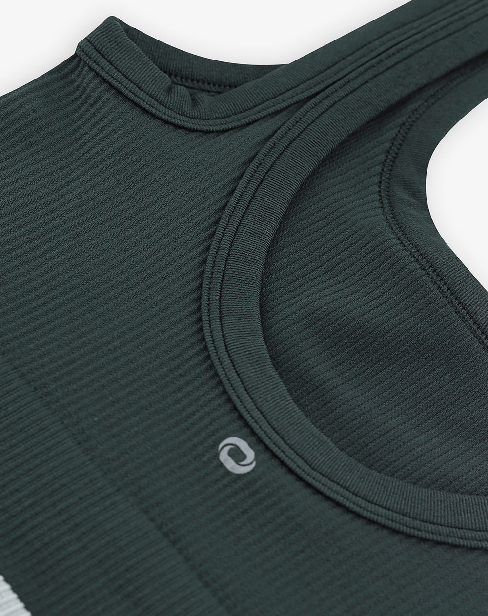 Crop top deportivo seamless verde mujer